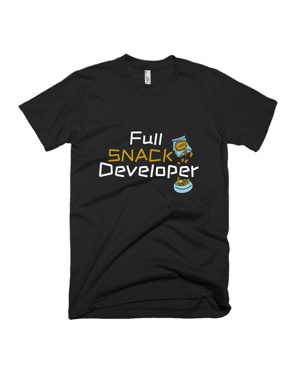 Full Snack Developer - Black - Unisex Adults T-shirt – Adimanav Studios